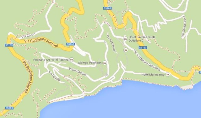 Map of POSITANO The Amalfi Coast – POSITANO