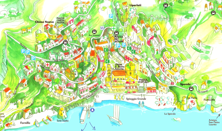 Map of Positano – POSITANO